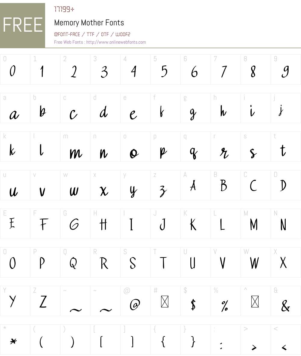 Memory Mother 1.001;Fontself Maker 3.5.8 Fonts Free Download ...
