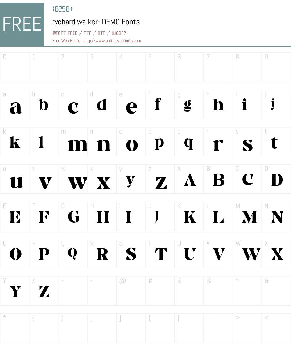 rychard walker DEMO 1.000 Fonts Free Download - OnlineWebFonts.COM