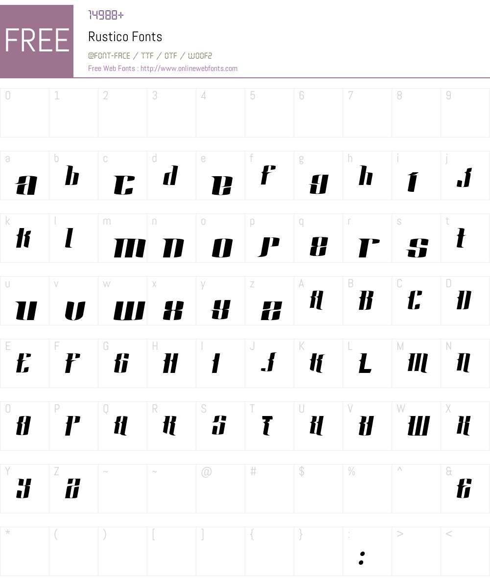 Rustico 1.000 Fonts Free Download - OnlineWebFonts.COM