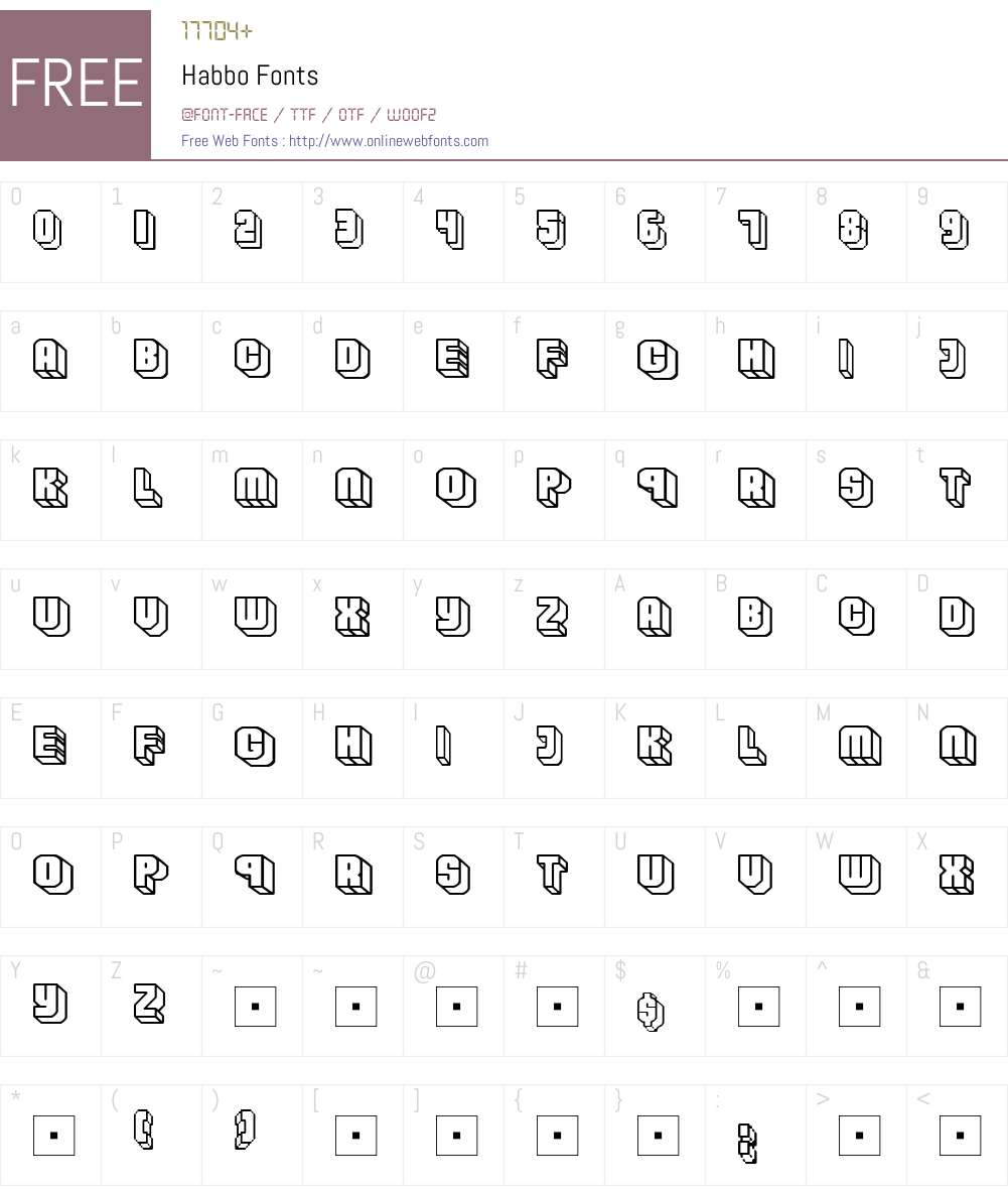 Habbo Fonts Free Download - OnlineWebFonts.COM