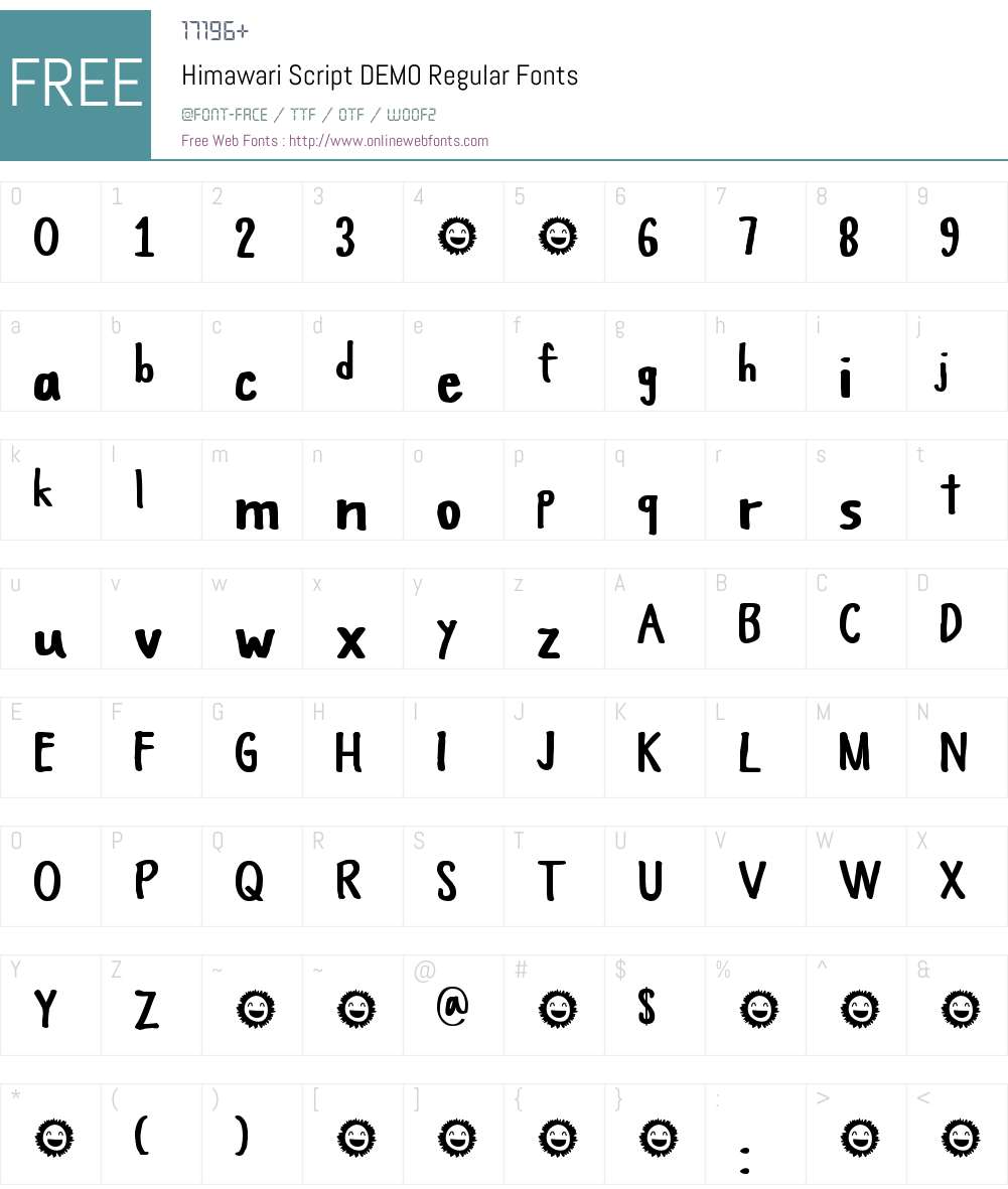 Himawari Script DEMO 1.000 Fonts Free Download - OnlineWebFonts.COM