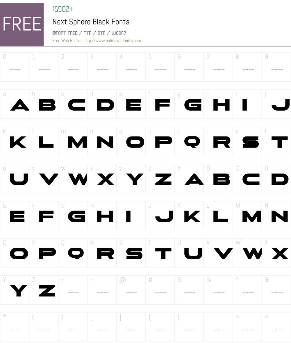 Next Sphere Black 001.000 Fonts Free Download - OnlineWebFonts.COM
