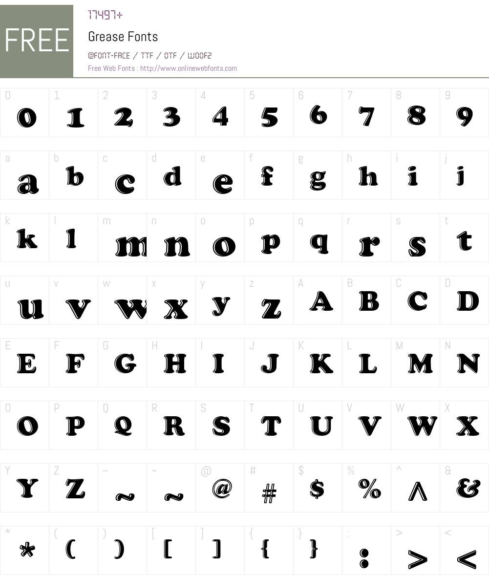 Grease Macromedia Fontographer 4.1.3 5/14/97 Fonts Free Download ...