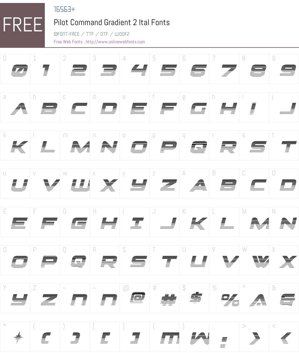 Pilot Command Gradient 2 Ital 1.2; 2022 Fonts Free Download ...