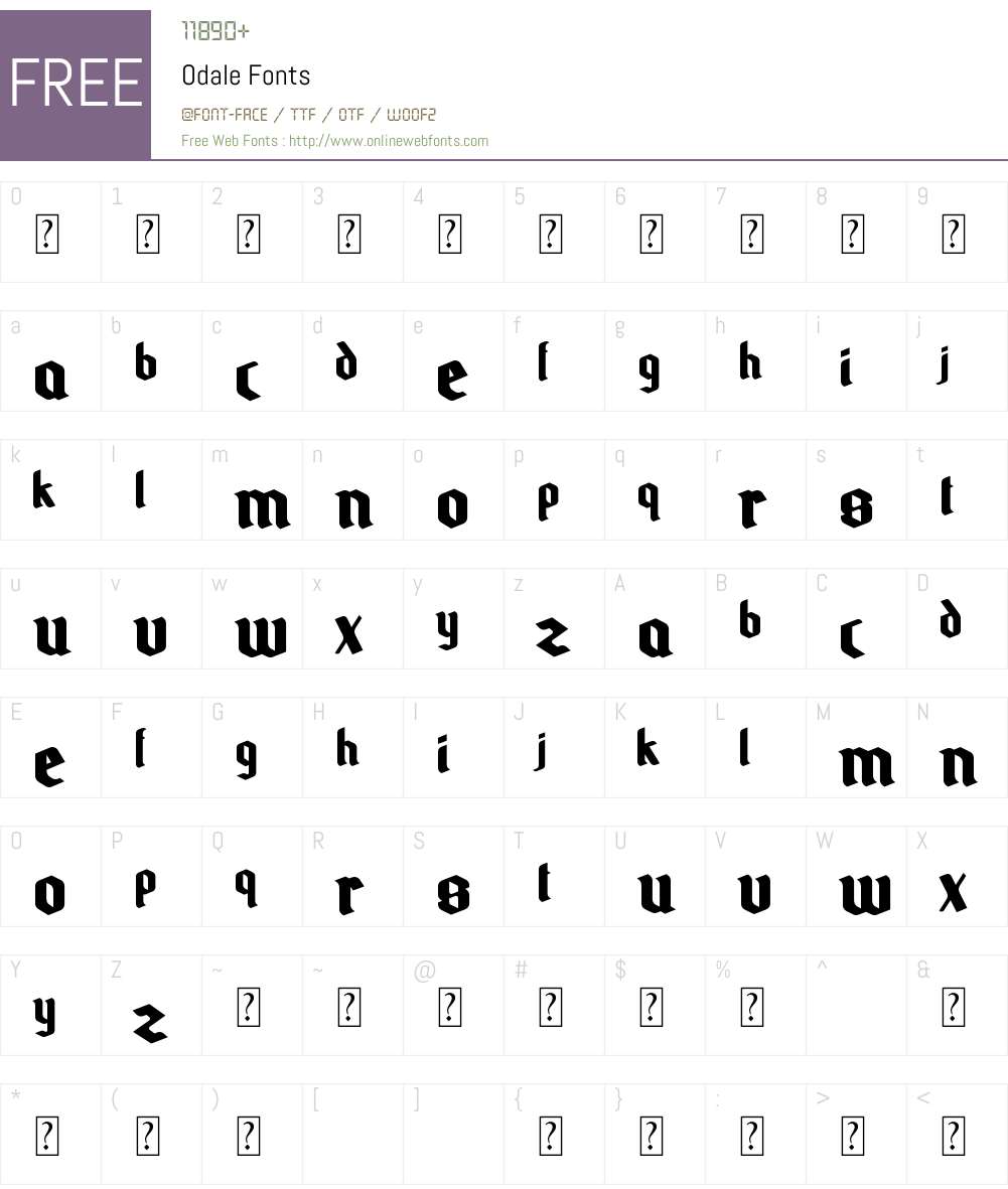 Odale 1.00 May 16, 2016, initial release Fonts Free Download ...