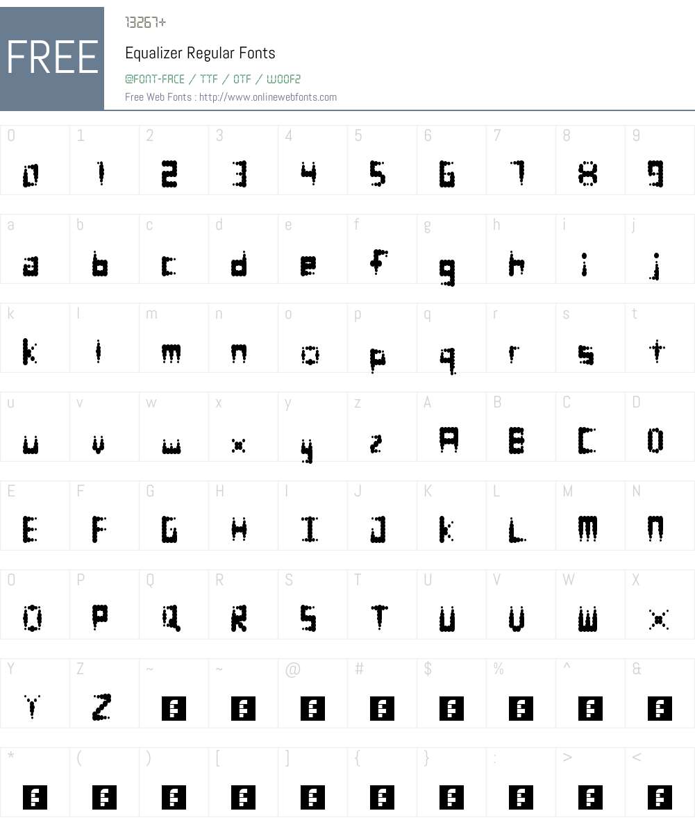 Equalizer Regular 1.0 Fonts Free Download - OnlineWebFonts.COM