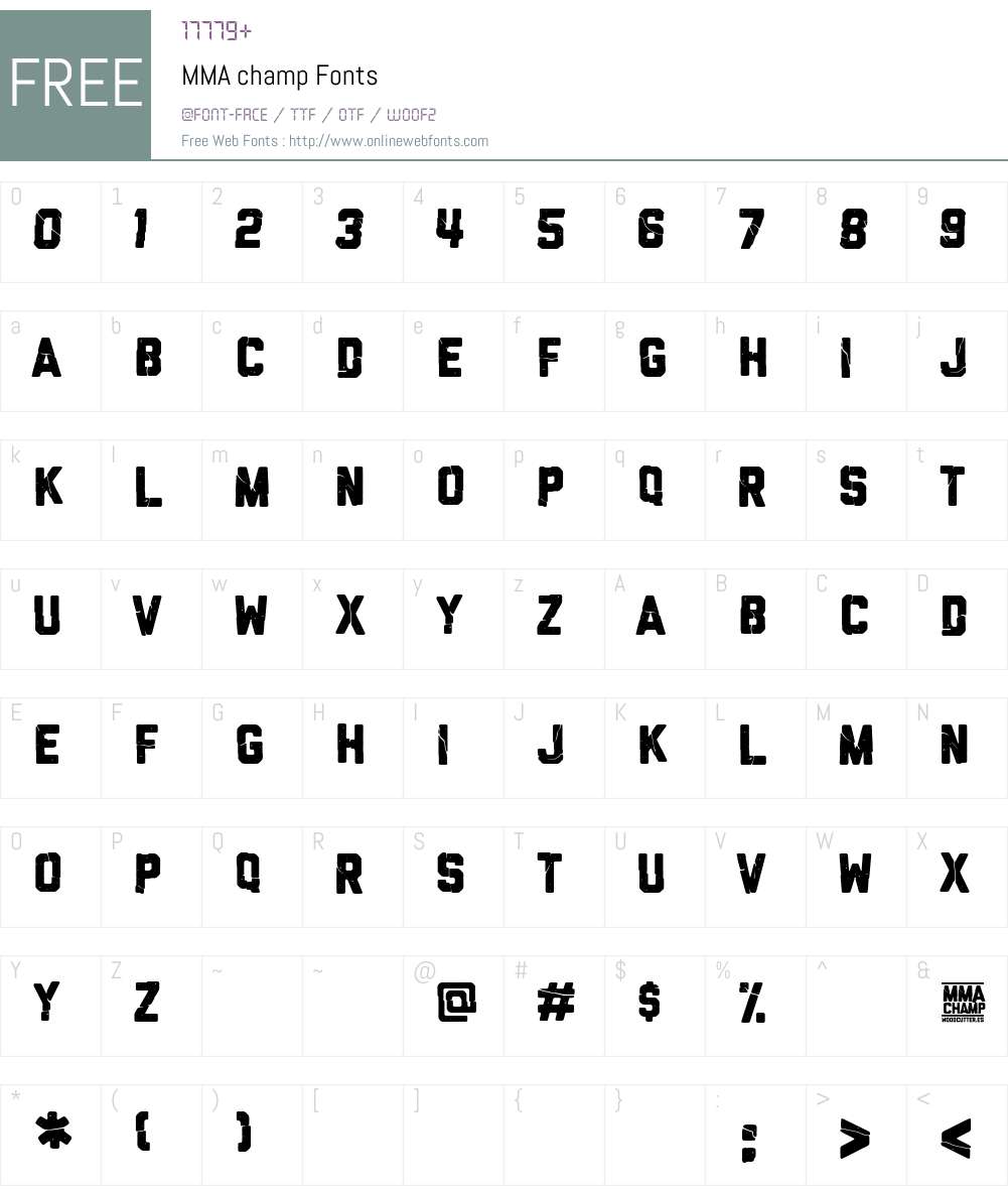 MMA champ 1.00;March 4, 2018;FontCreator 11.0.0.2388 64-bit Fonts Free ...