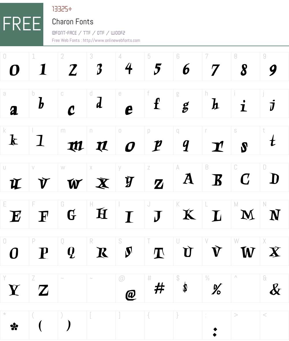 Charon 1.1 26.08.99 Fonts Free Download - OnlineWebFonts.COM