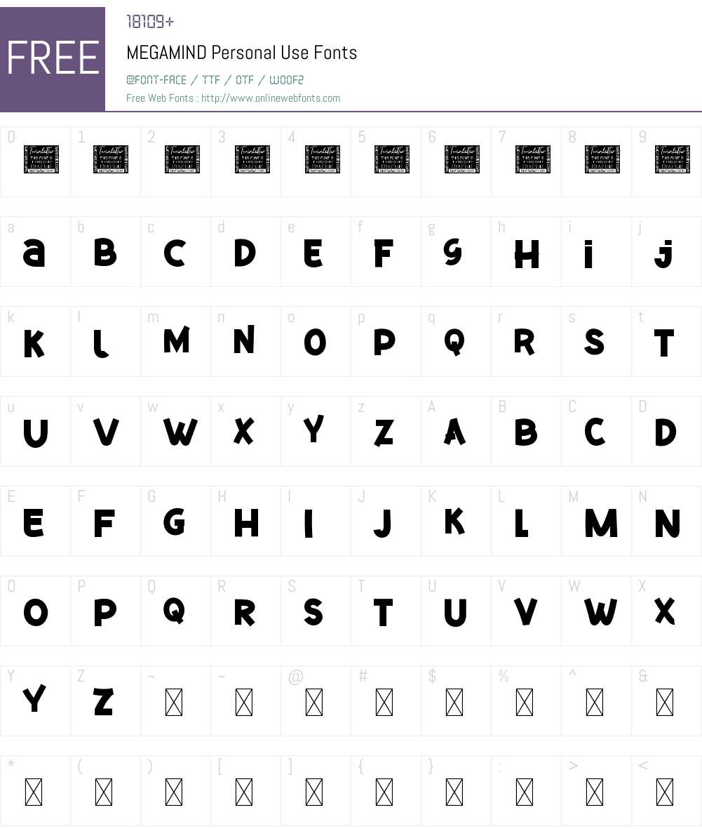 MEGAMIND Personal Use 1.001;Fontself Maker 3.5.4 Fonts Free Download ...