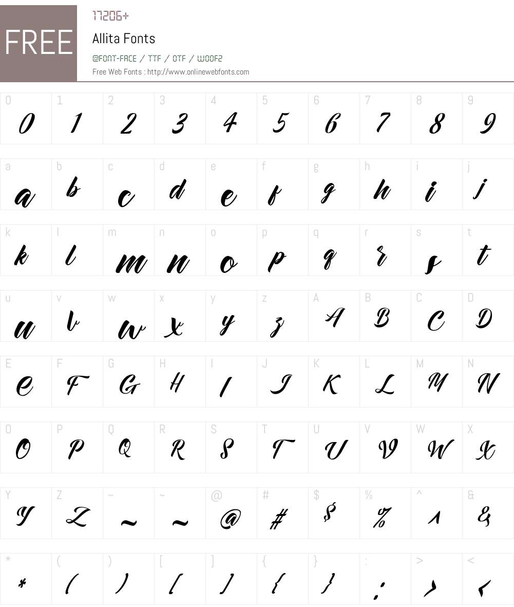 Allita 1.006 Fonts Free Download - OnlineWebFonts.COM