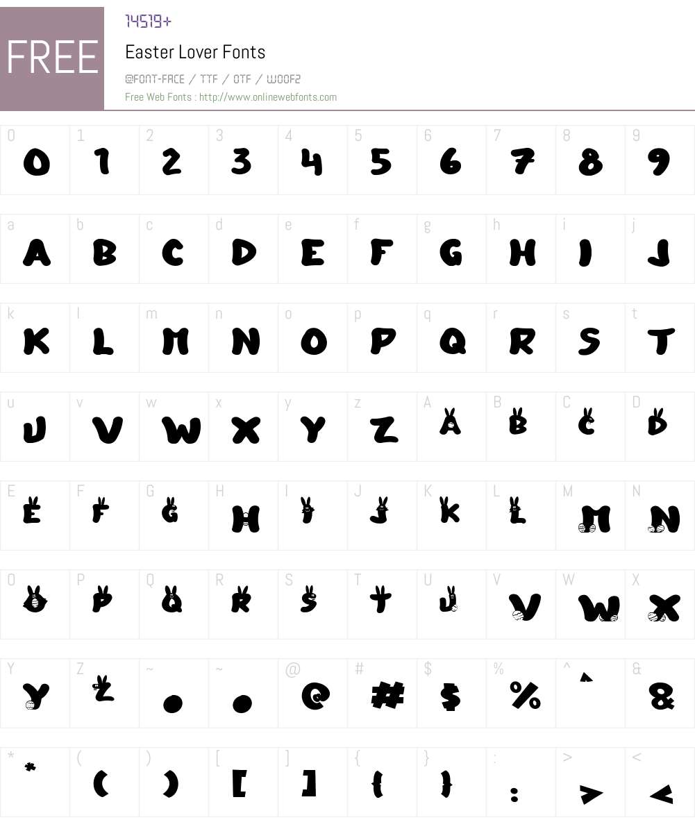 Easter Lover 1.001;Fontself Maker 3.5.4 Fonts Free Download - OnlineWebFonts.COM