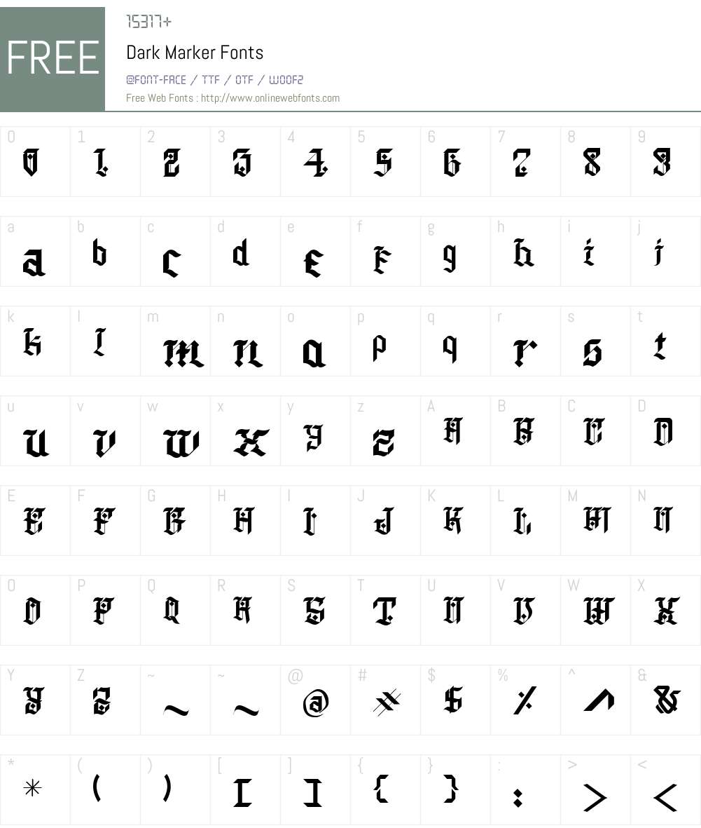 Dark Marker 1.00;November 2, 2021;FontCreator 12.0.0.2563 64-bit Fonts Free Download ...