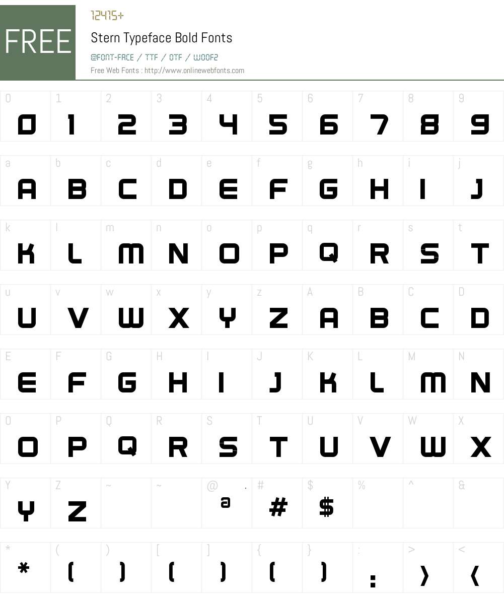 Stern Typeface 1.00 April 19, 2015, initial release Fonts Free Download ...