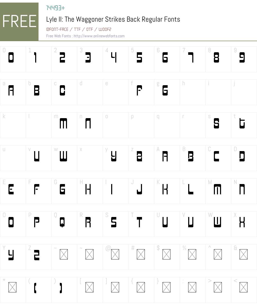 Lyle II: The Waggoner Strikes Back 1.0 Fonts Free Download ...