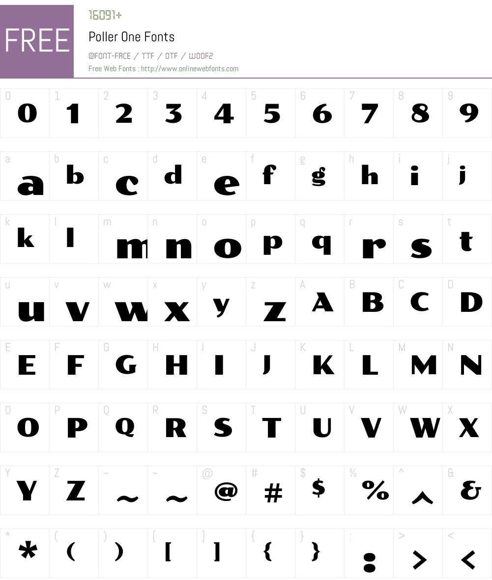 Poller One 1.002 Fonts Free Download - OnlineWebFonts.COM