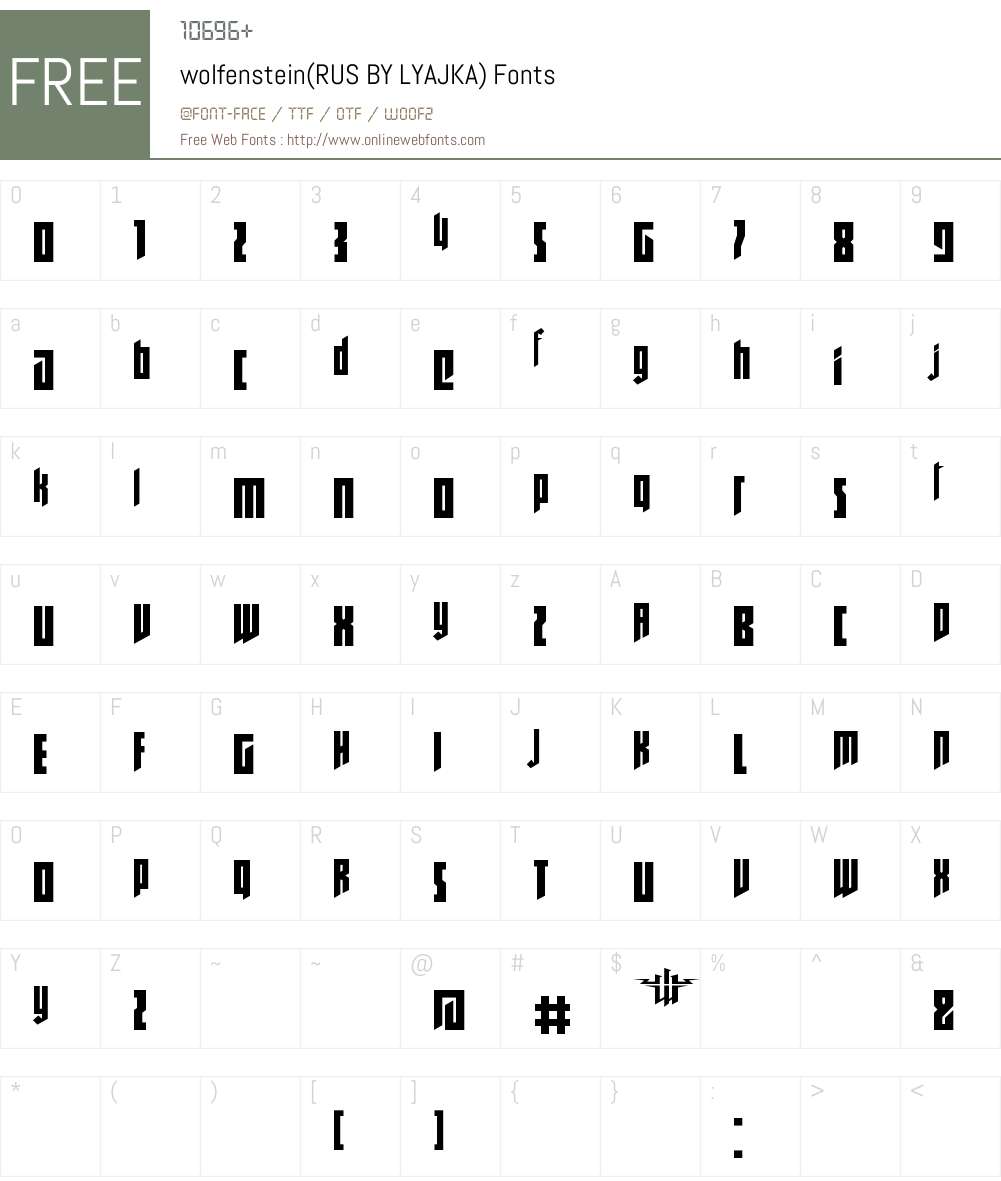 wolfenstein(RUS BY LYAJKA) 1.00 November 13, 2017, initial release ...