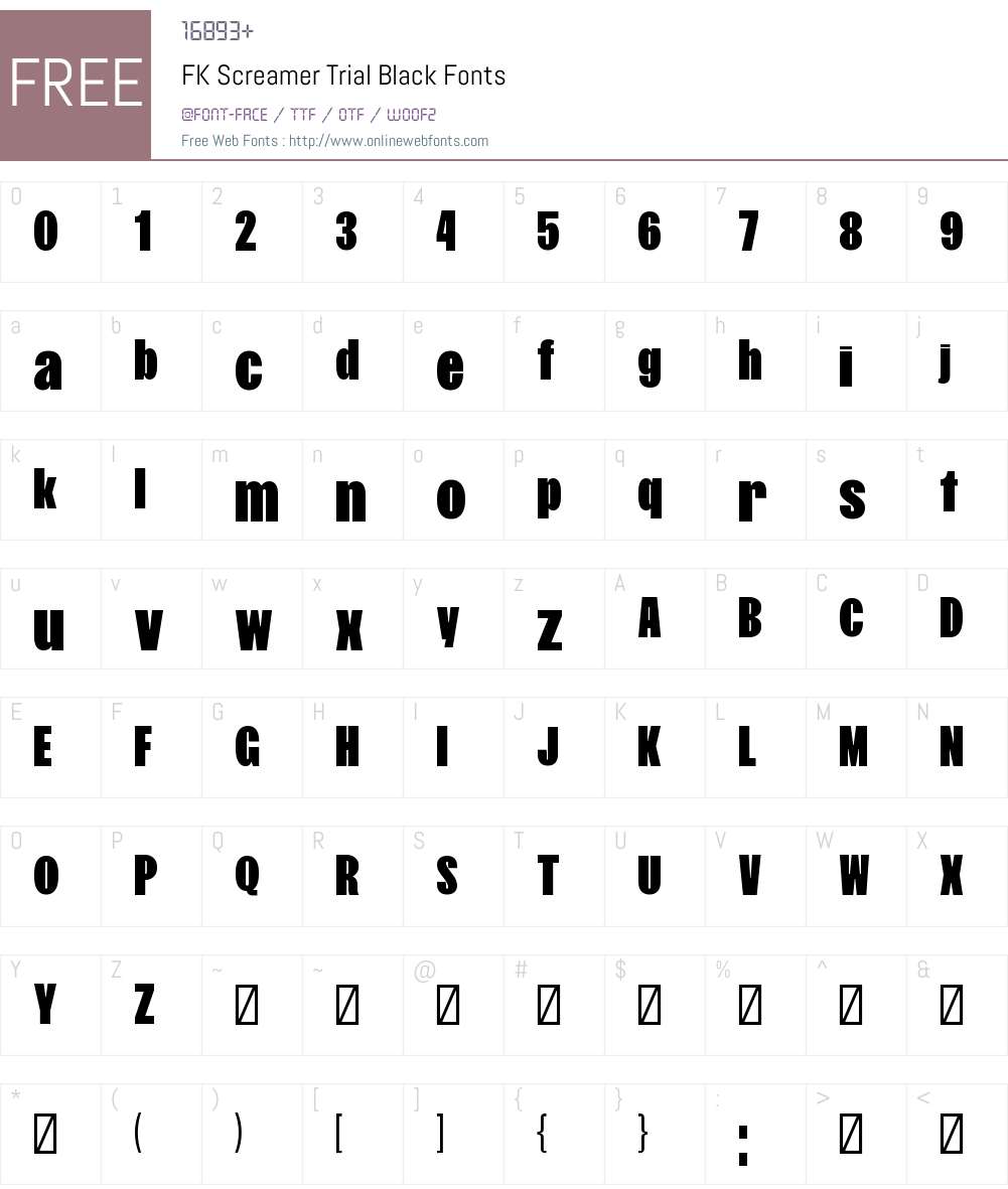 FK Screamer Trial Black 2.003;FEAKit 1.0 Fonts Free Download ...