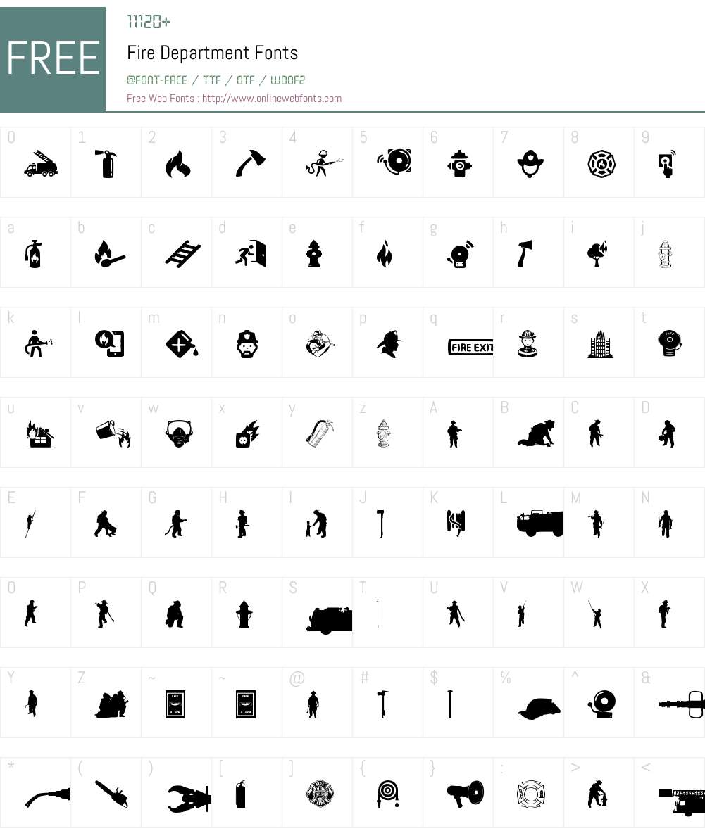 Fire Department 1.00 February 22, 2015, initial release Fonts Free ...