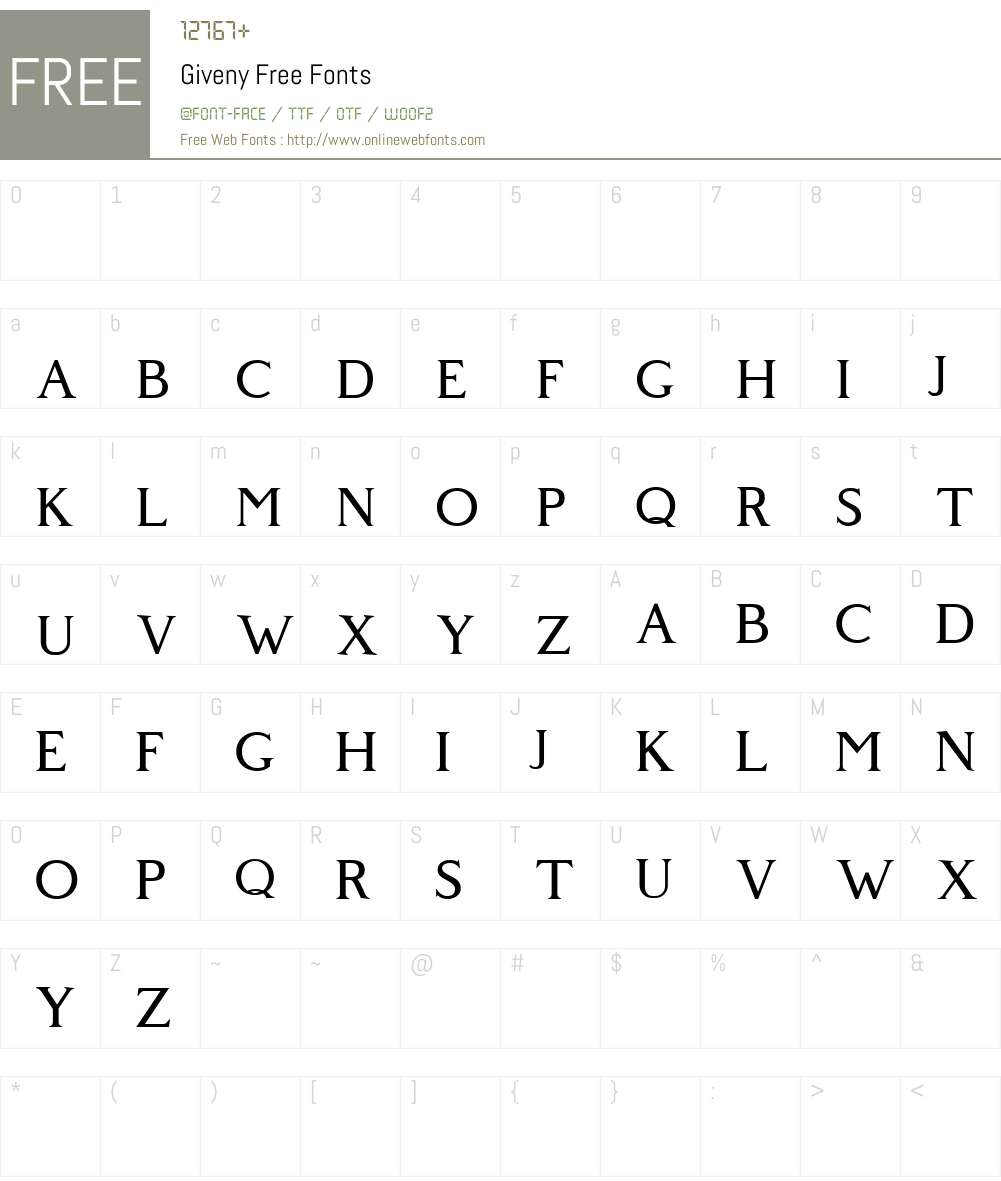 Giveny Free Version Fonts Free Download - OnlineWebFonts.COM