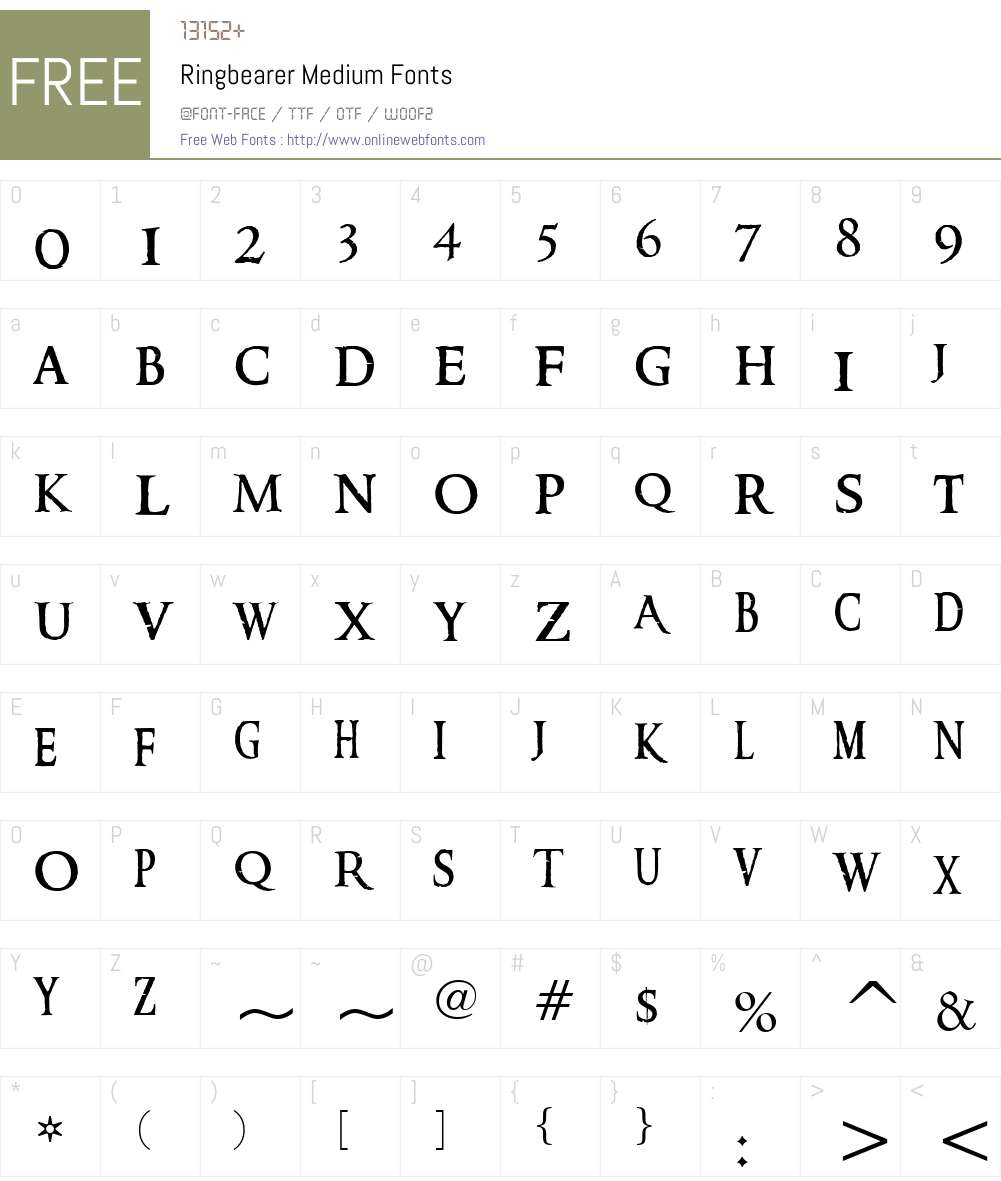 Ringbearer Medium 1.00 Fonts Free Download - OnlineWebFonts.COM