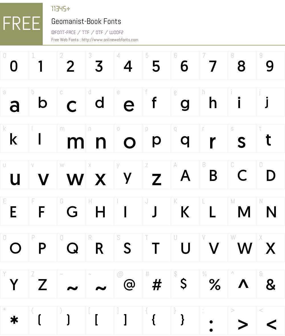 Geomanist-Book 1.000 Fonts Free Download - OnlineWebFonts.COM