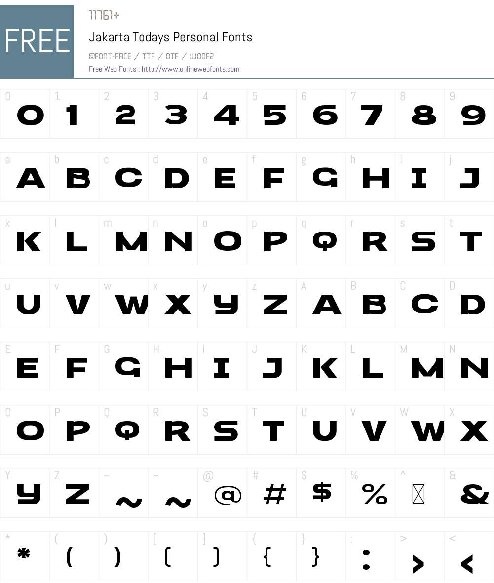 Jakarta Todays Personal 1.003;Fontself Maker 3.5.7 Fonts Free Download ...