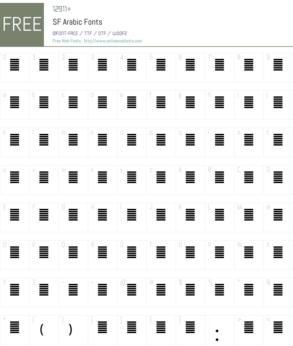 SF Arabic 17.0d8e2 Fonts Free Download - OnlineWebFonts.COM