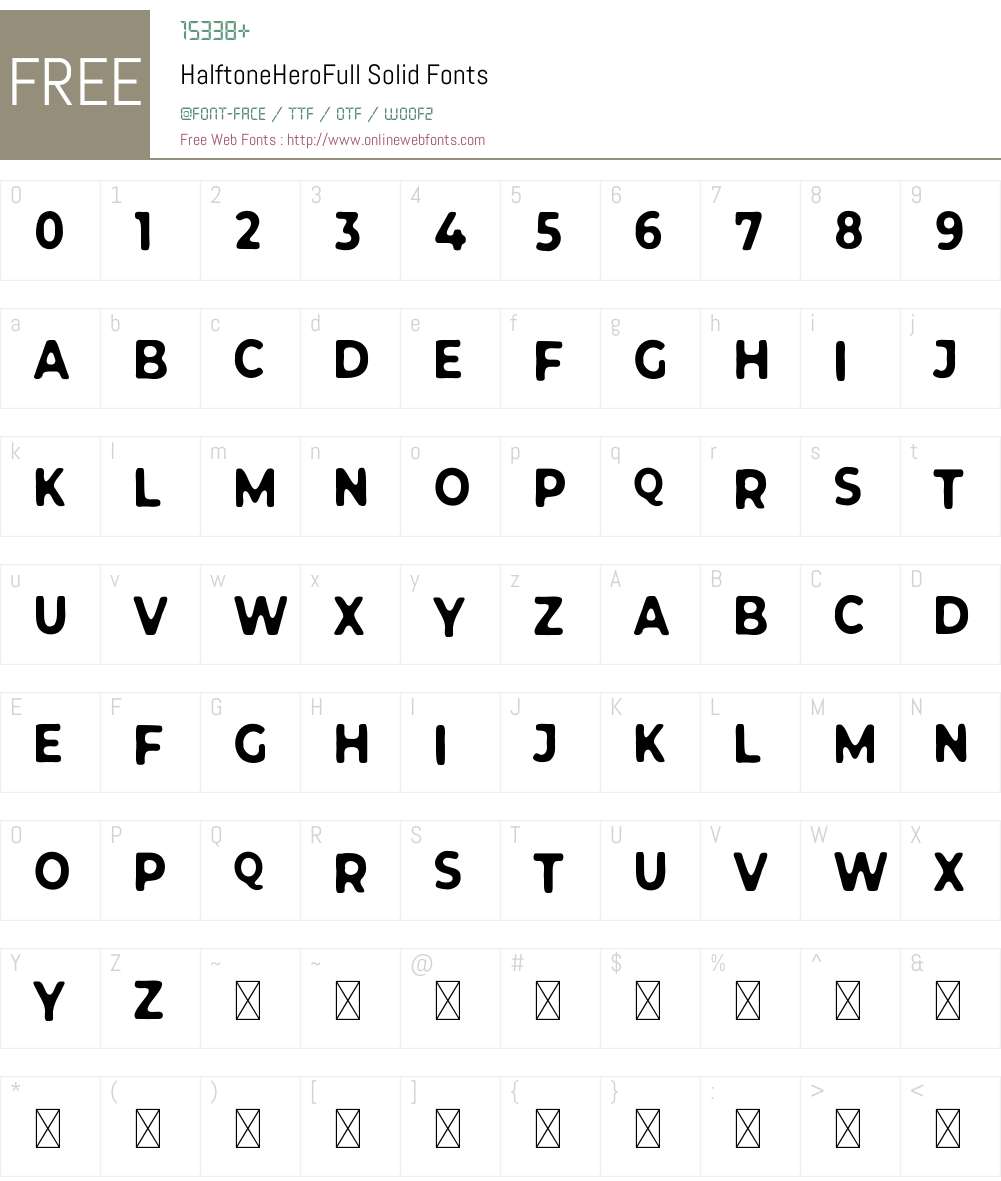 HalftoneHeroFull Solid 1.003;Fontself Maker 3.5.9 Fonts Free Download ...