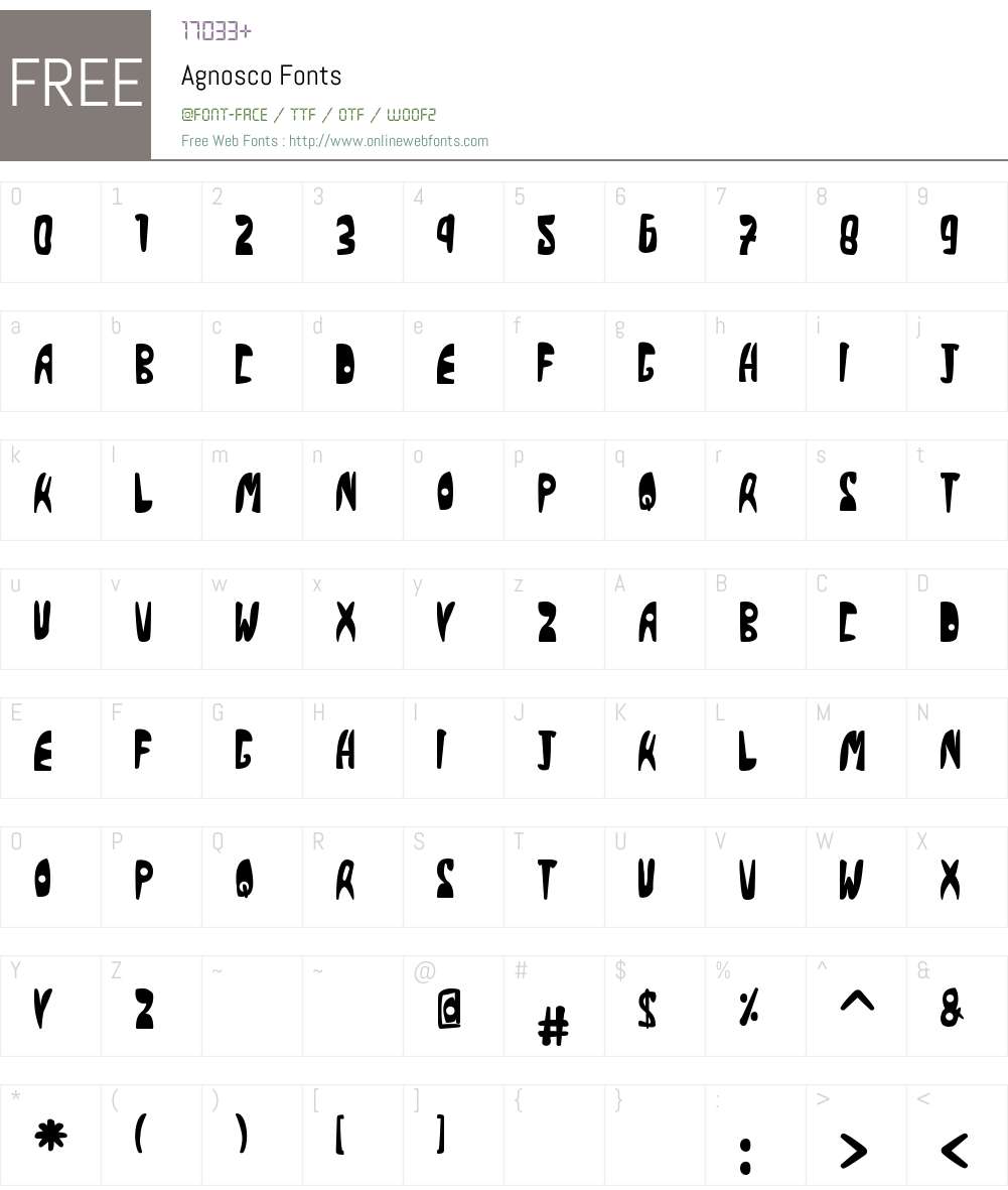 Agnosco 001.001 Fonts Free Download - OnlineWebFonts.COM