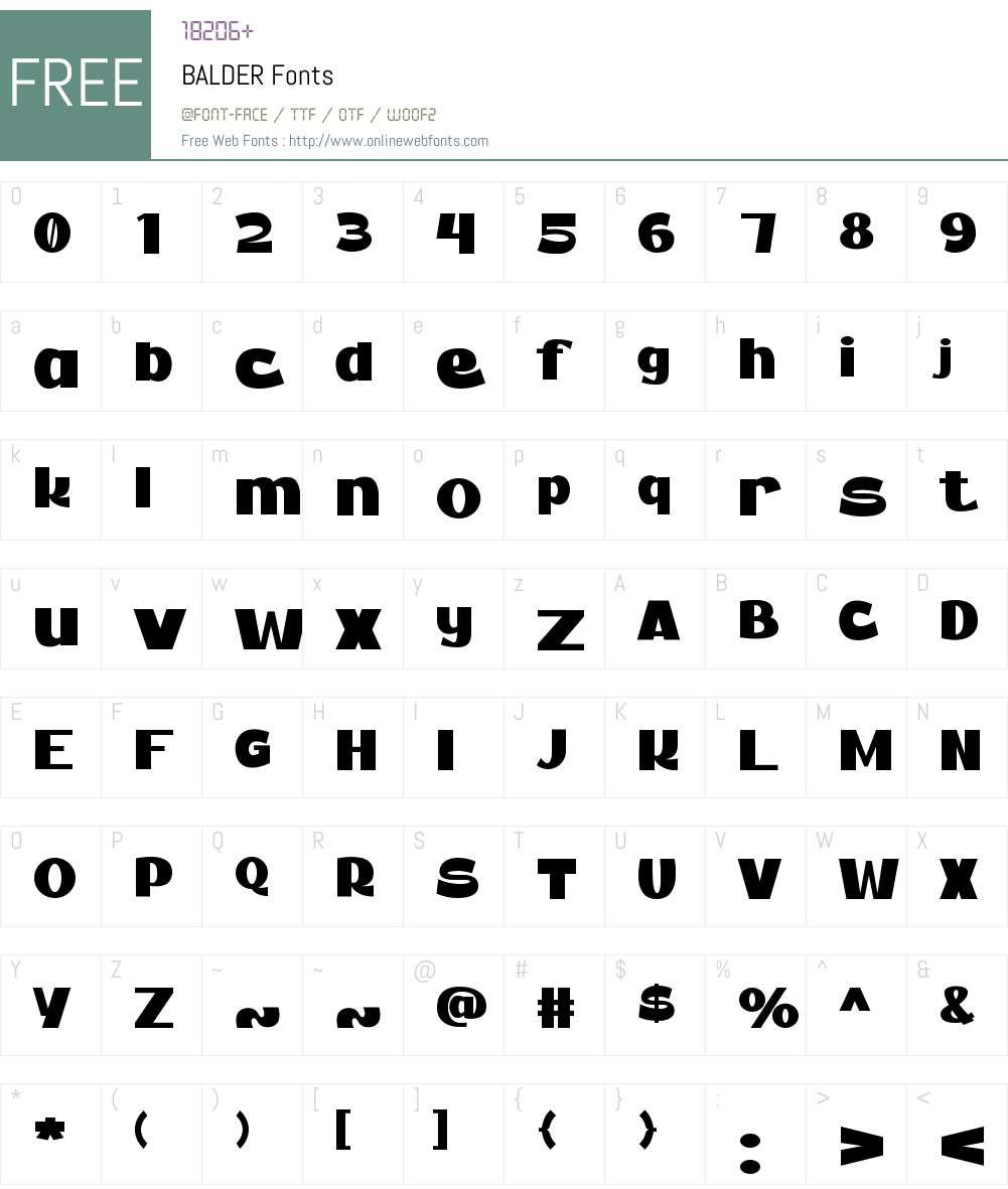 BALDER 1.002;Fontself Maker 3.5.4 Fonts Free Download - OnlineWebFonts.COM