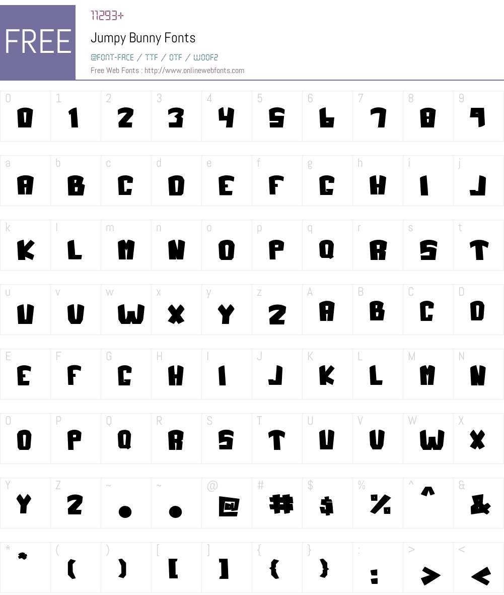 Jumpy Bunny 1.001;Fontself Maker 3.5.4 Fonts Free Download ...