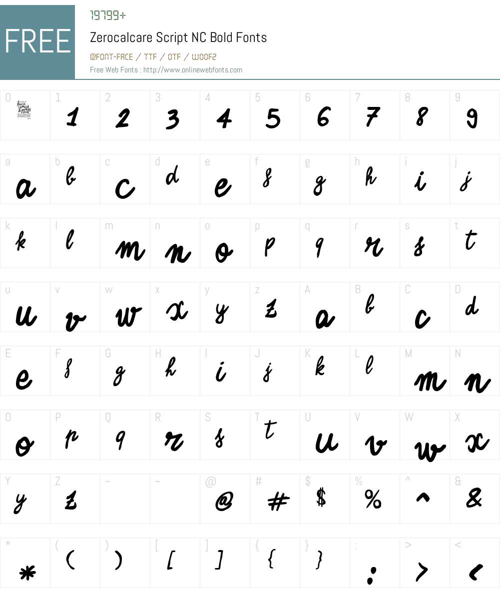 Zerocalcare Script NC Bold 1.007 Fonts Free Download - OnlineWebFonts.COM