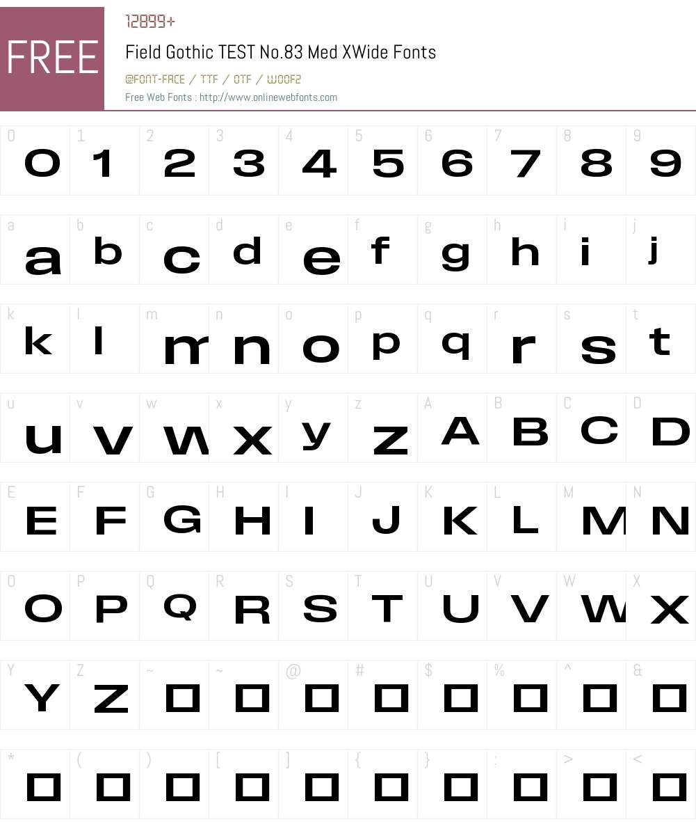 Field Gothic Test No 83 1 000 Feakit 1 0 Fonts Free Download