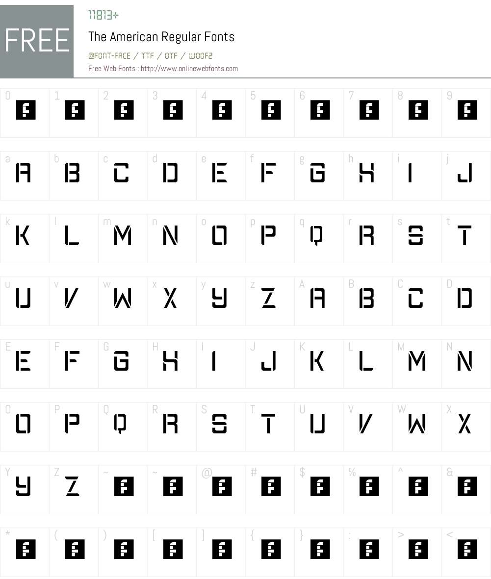 The American Regular 1.0 Fonts Free Download - OnlineWebFonts.COM