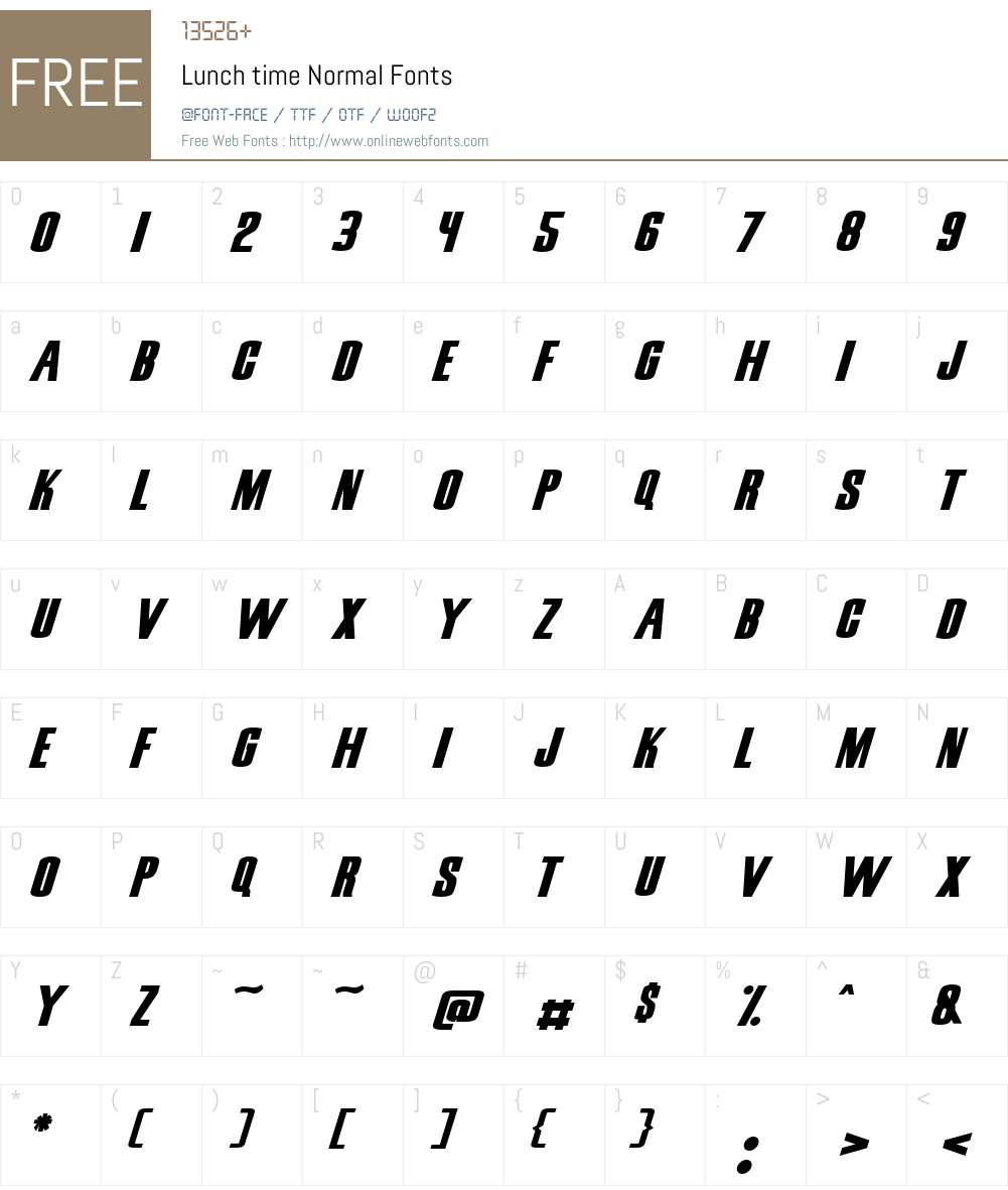 Lunch time Normal 02-02-00 Fonts Free Download - OnlineWebFonts.COM