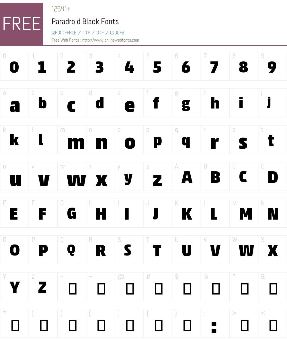 Paradroid Black 001.000 Nov 2017 Fonts Free Download - OnlineWebFonts.COM