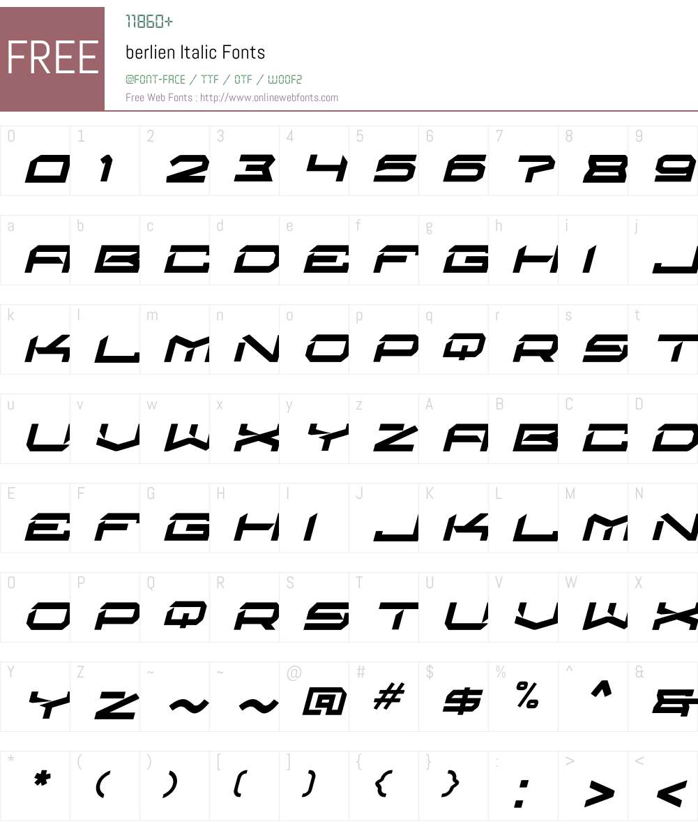 berlien Italic 1.00;October 13, 2021;FontCreator 13.0.0.2683 32-bit ...
