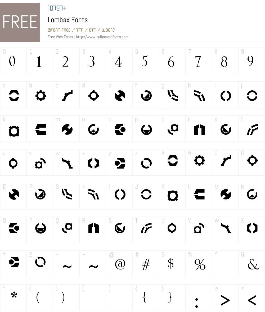 Lombax 1.00 August 28, 2008, initial release Fonts Free Download ...