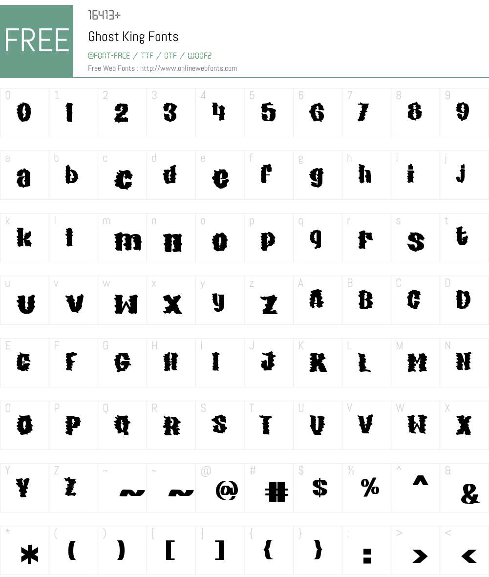 Ghost King 1.00;July 14, 2024;FontCreator 12.0.0.2555 64-bit Fonts Free ...