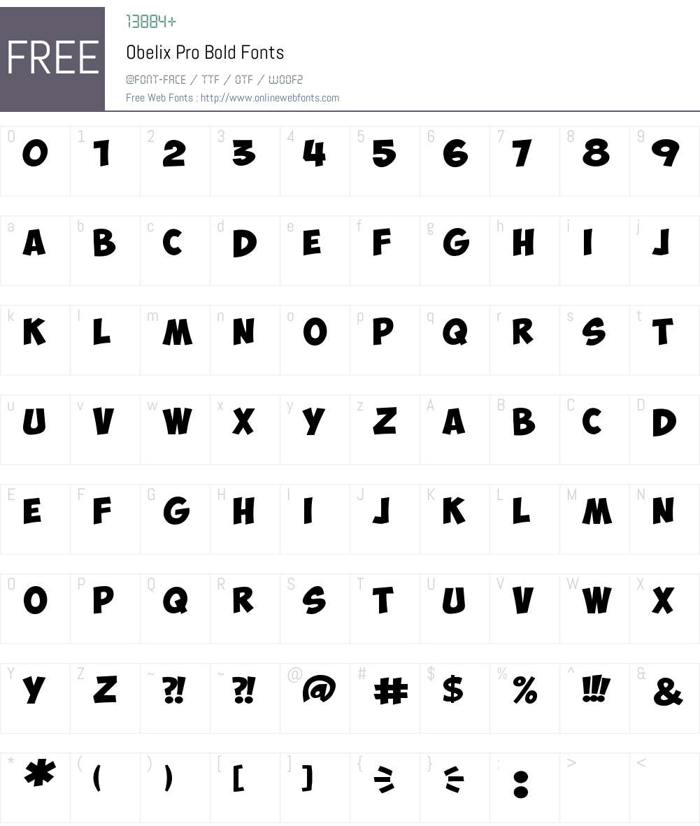 Obelix Pro Bold 1.00, 2011 Fonts Free Download - OnlineWebFonts.COM
