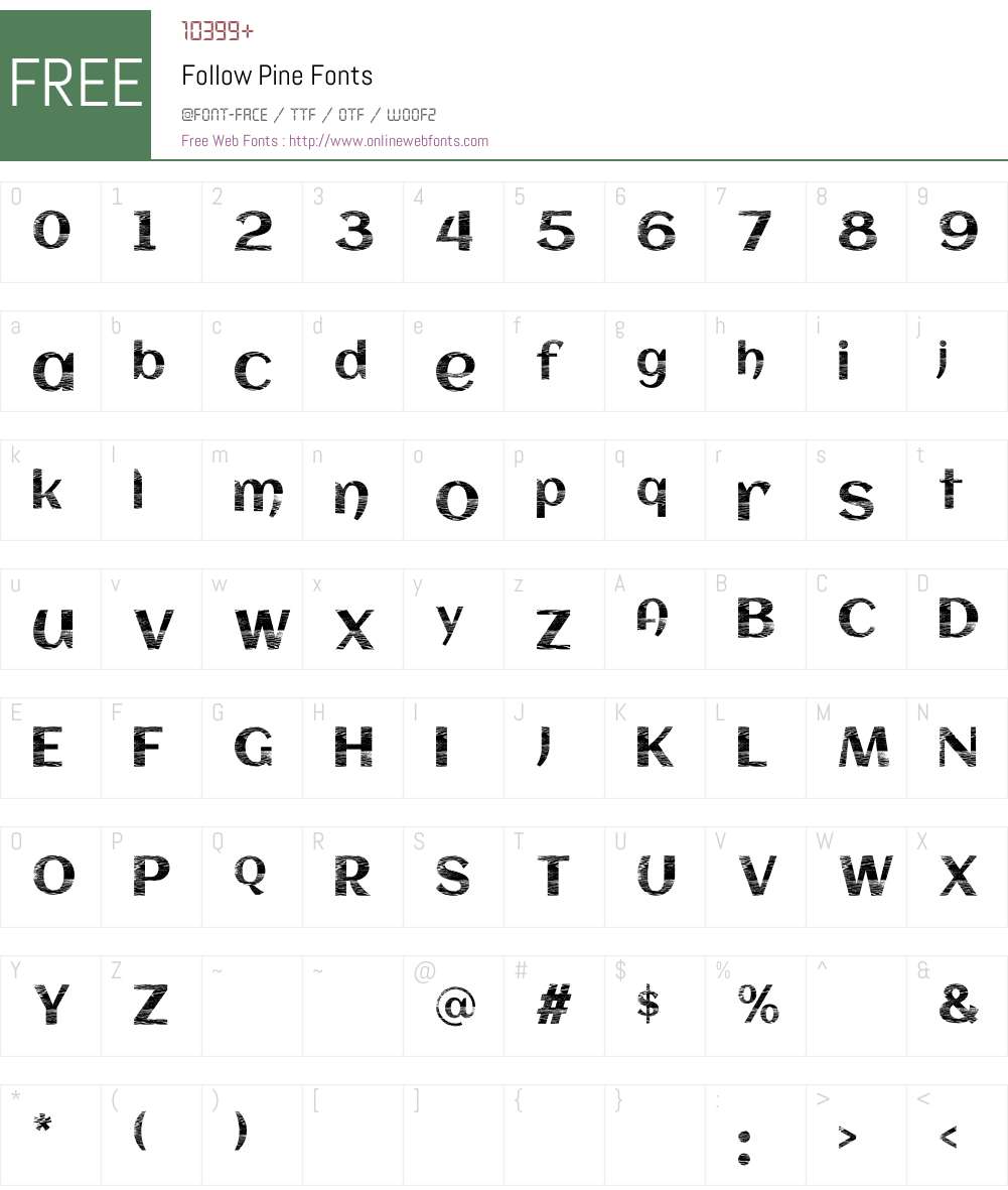 Follow Pine Fonts Free Download - OnlineWebFonts.COM