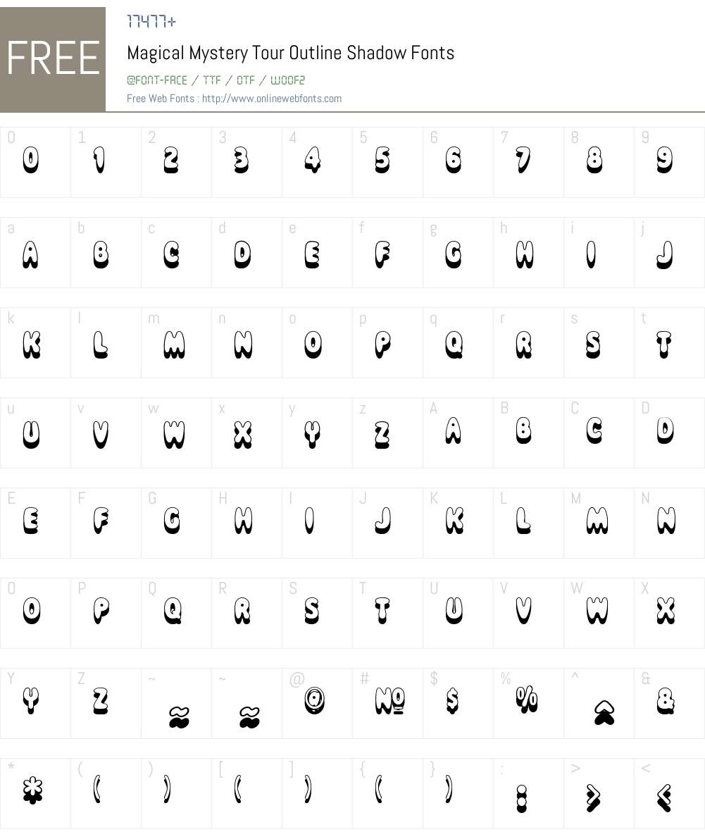 Magical Mystery Tour Outline Sh Fonts Free Download - OnlineWebFonts.COM
