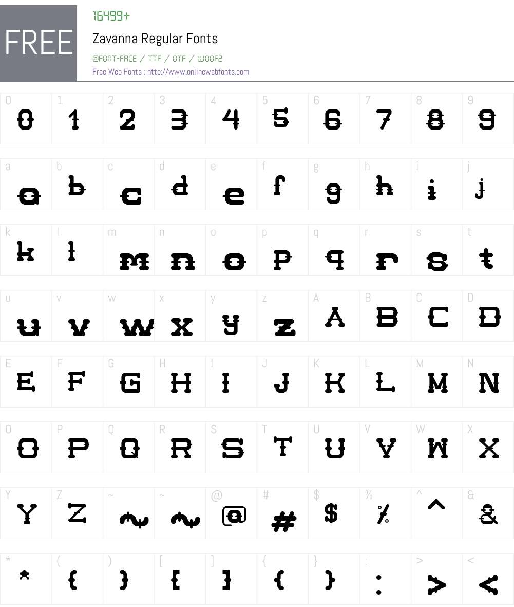 Zavanna 1.0 Fonts Free Download - OnlineWebFonts.COM