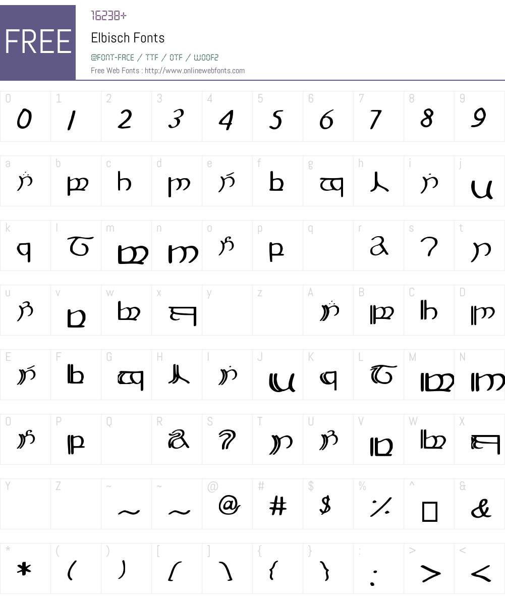 Elbisch 001.000 Fonts Free Download - OnlineWebFonts.COM