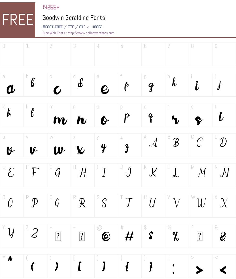 Goodwin Geraldine 1.00;February 19, 2021;FontCreator 13.0.0.2683 64-bit ...