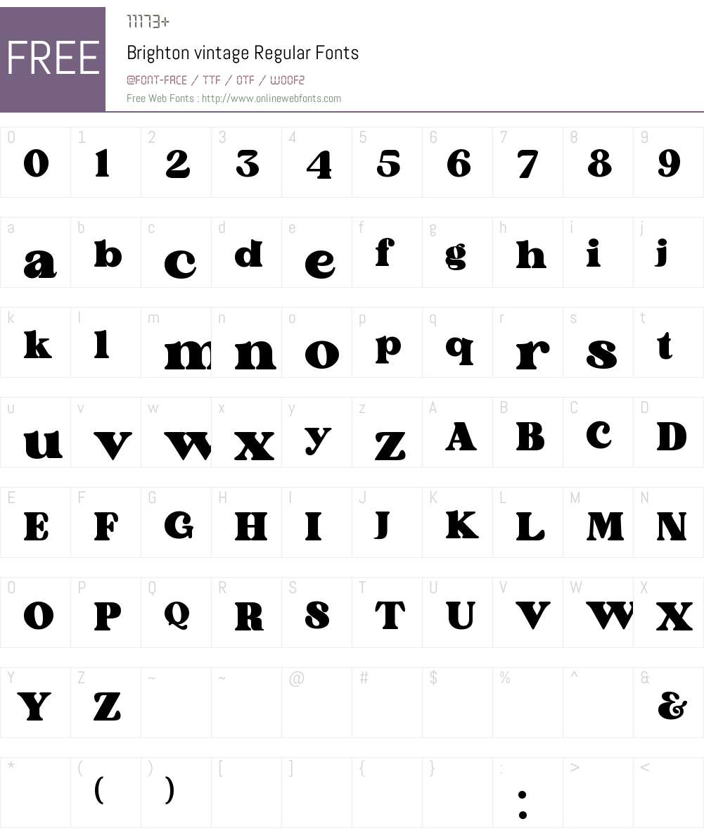 Brighton vintage 1.000 Fonts Free Download - OnlineWebFonts.COM