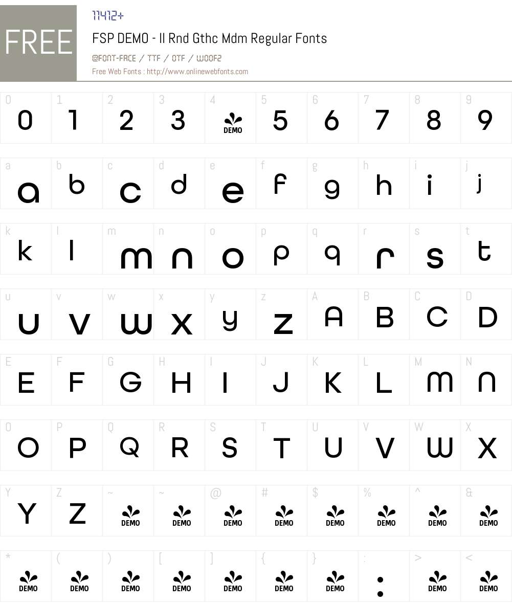 FSP DEMO - ll Rnd Gthc Mdm 2.000;PS 002.000;hotconv 1.0.88;makeotf.lib2 ...