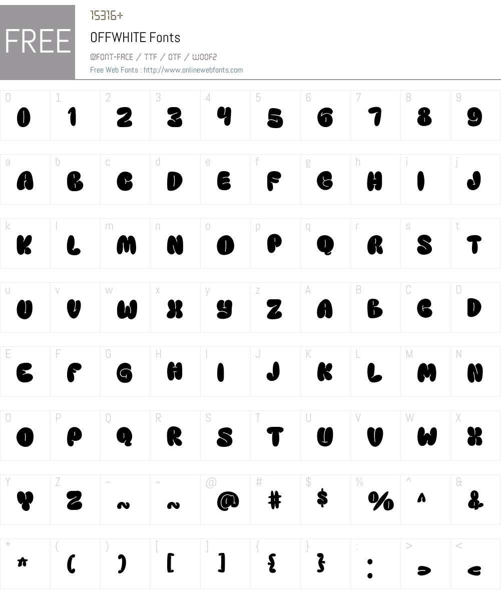 OFFWHITE 1.001;Fontself Maker 3.5.9 Fonts Free Download - OnlineWebFonts.COM