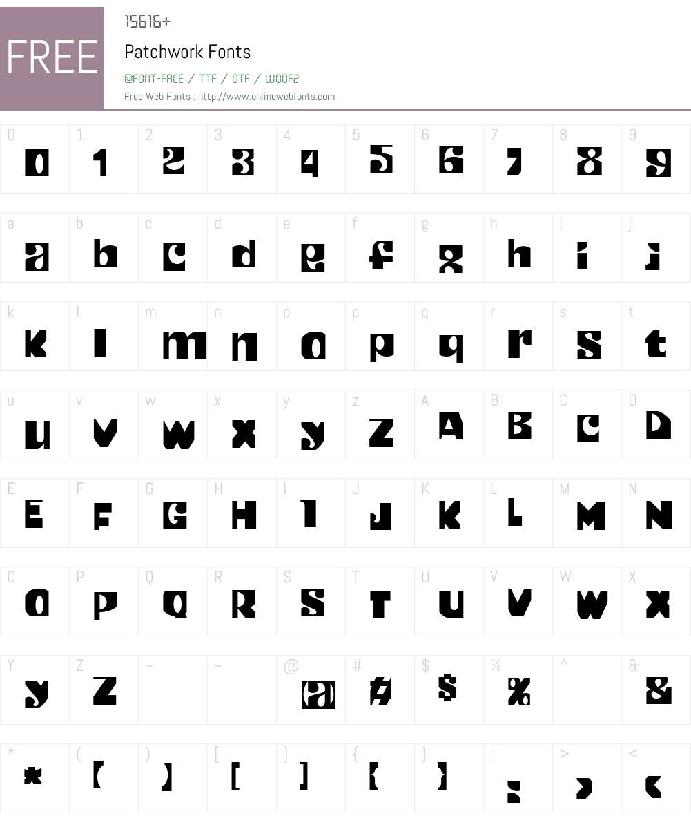 Patchwork 2.001 Fonts Free Download - OnlineWebFonts.COM