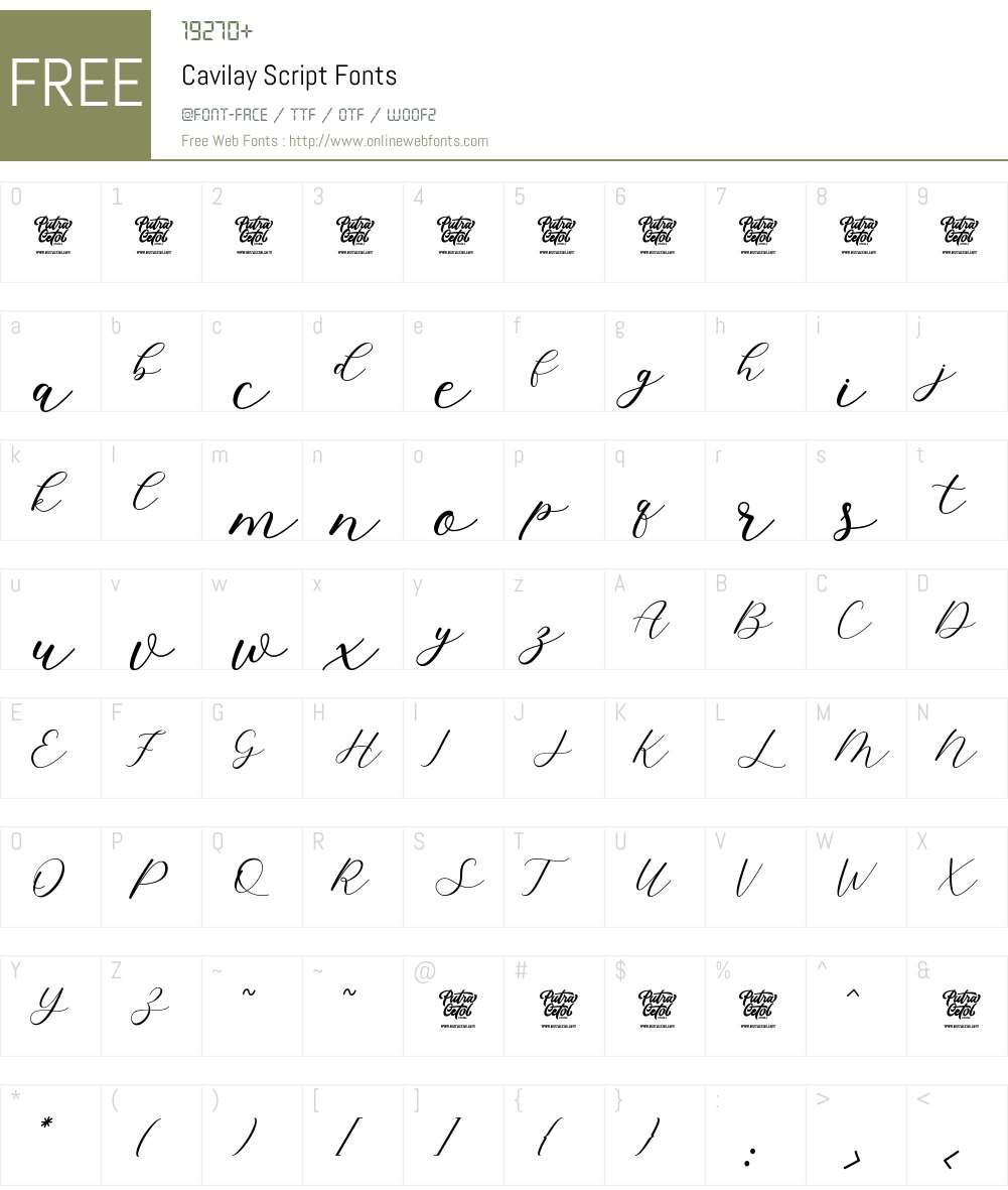 Cavilay Script 1.004;Fontself Maker 3.5.0 Fonts Free Download ...